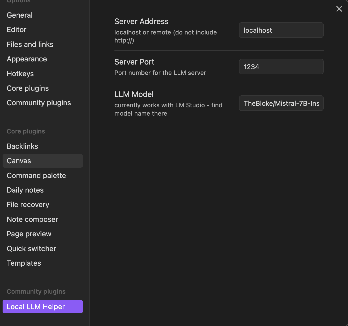 Local LLM helper for Obsidian