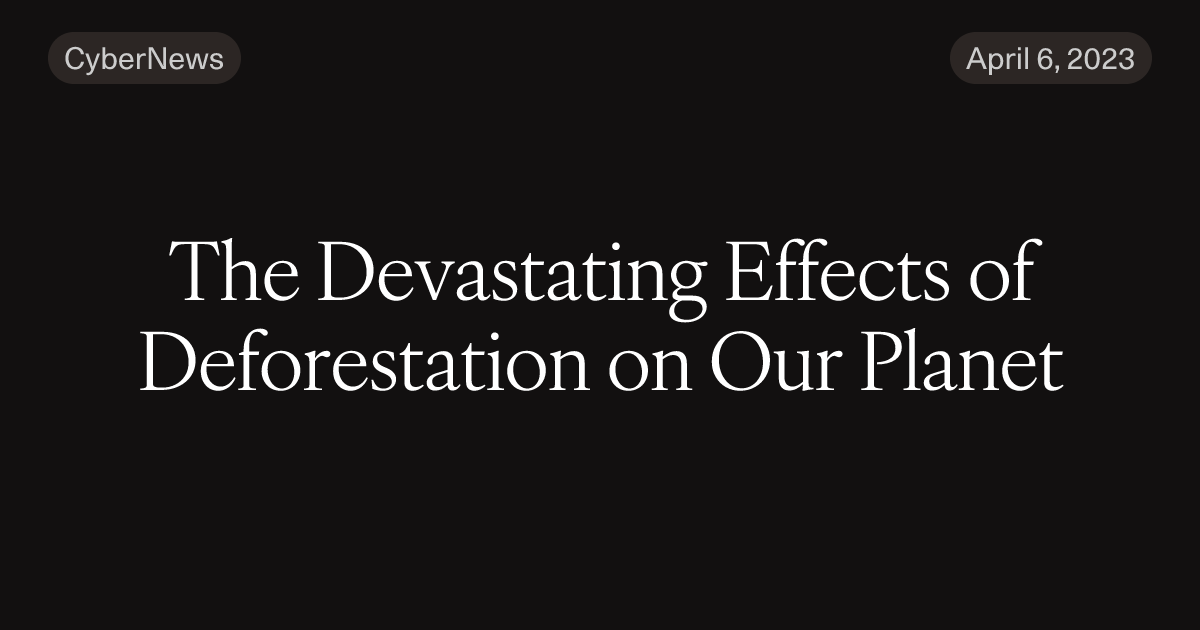 The Devastating Effects of Deforestation on Our Planet