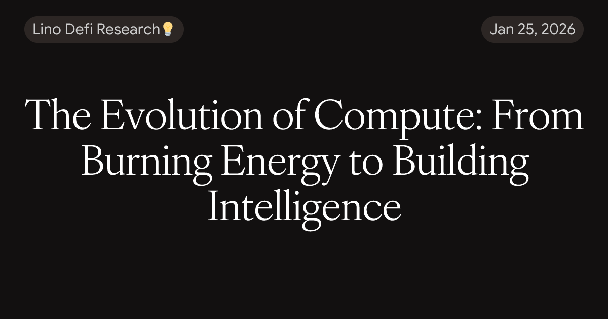The Evolution of Compute: From Burning Energy to Building Intelligence