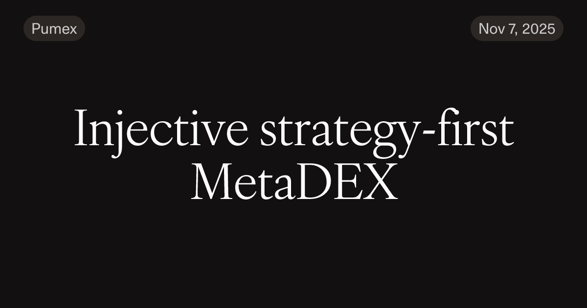 Injective strategy-first MetaDEX