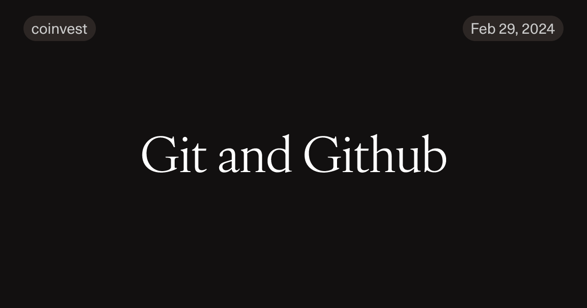Git and Github